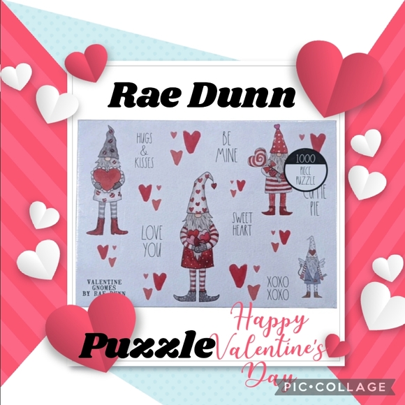 Rae Dunn | Toys | Rae Dunn Gnome Valentine 00 Piece Jigsaw Puzzle 27 X ...